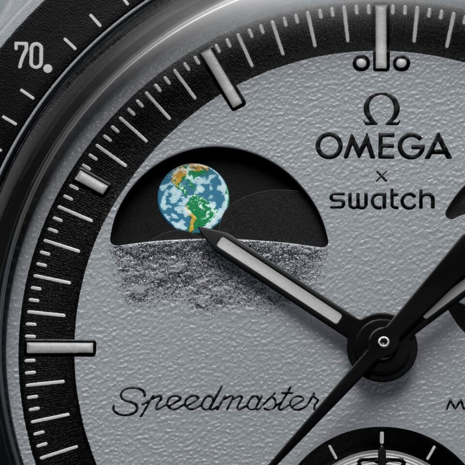 Swatch Bioceramic MoonSwatch Mission to Earthphase : la première phase de terre - Montres Passion